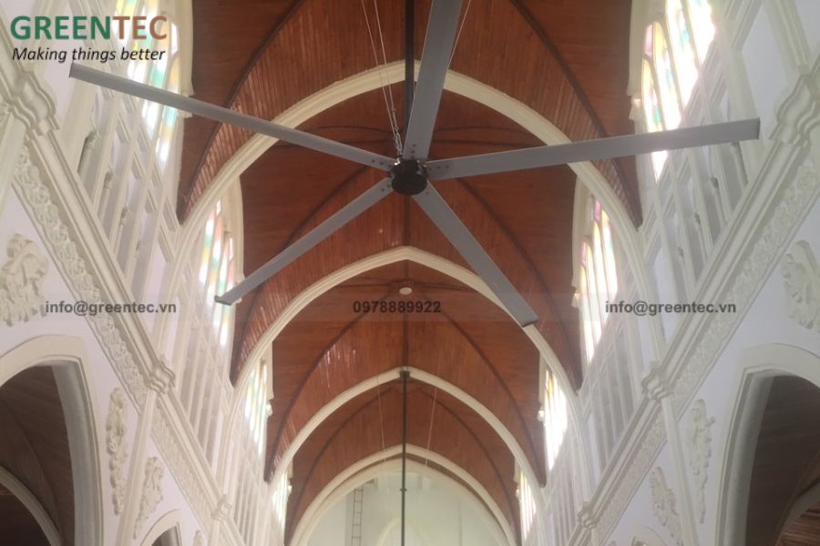Greentec ceiling fan installation service at the Parish Church
